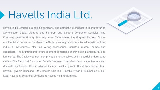 STRATEGIC MARKETING "SBU" AND "BCG MATRIX" OF HAVELLS | PPTX