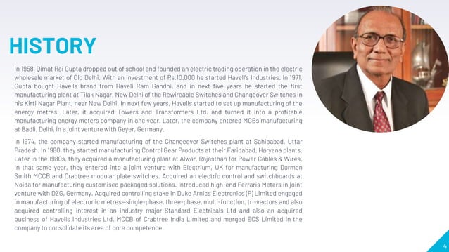 STRATEGIC MARKETING "SBU" AND "BCG MATRIX" OF HAVELLS | PPTX