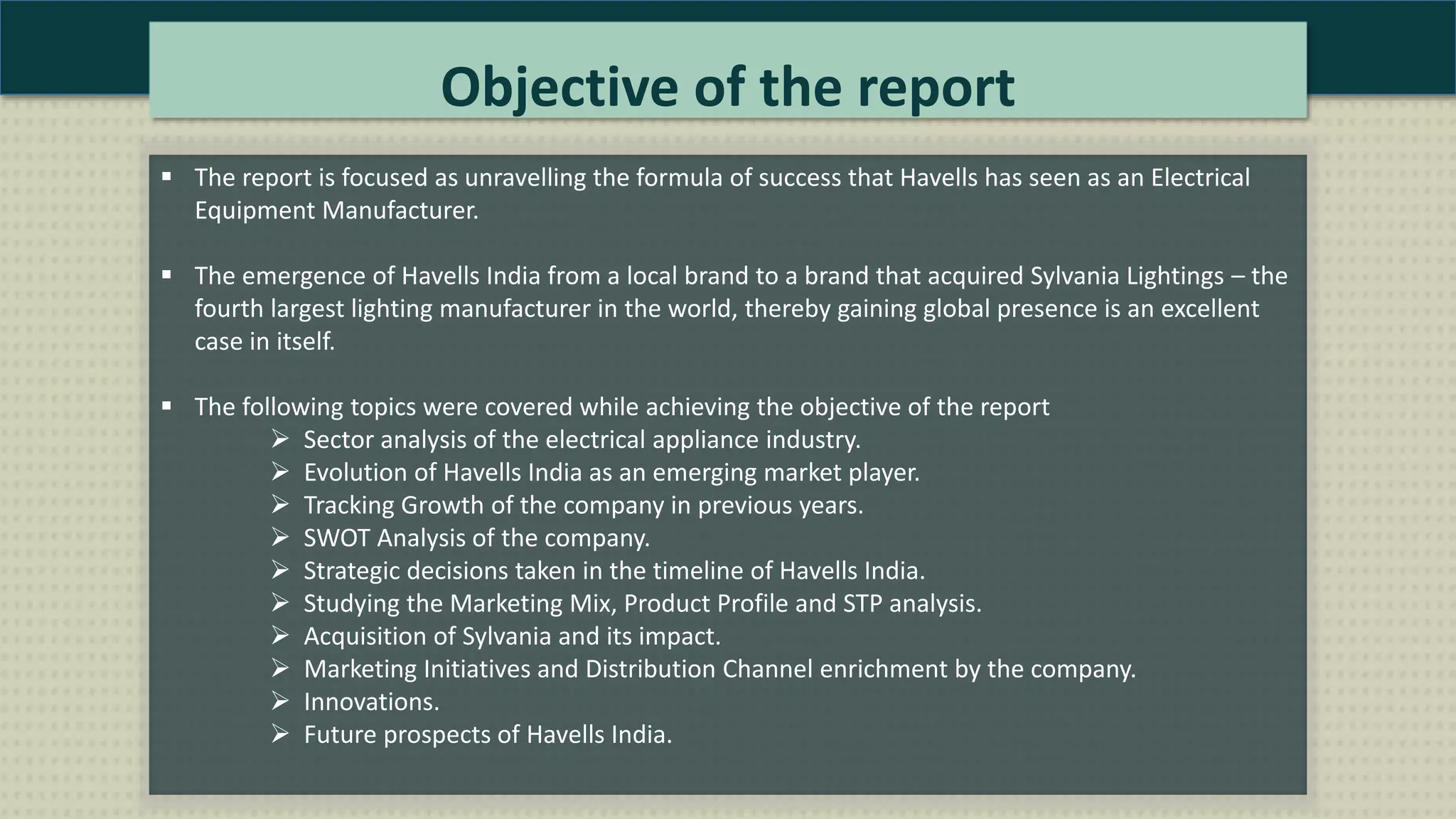 Havells india ppt | PPTX