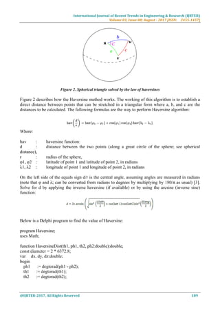 Haversine Method in Looking for the Nearest Masjid | PDF | Islam ...