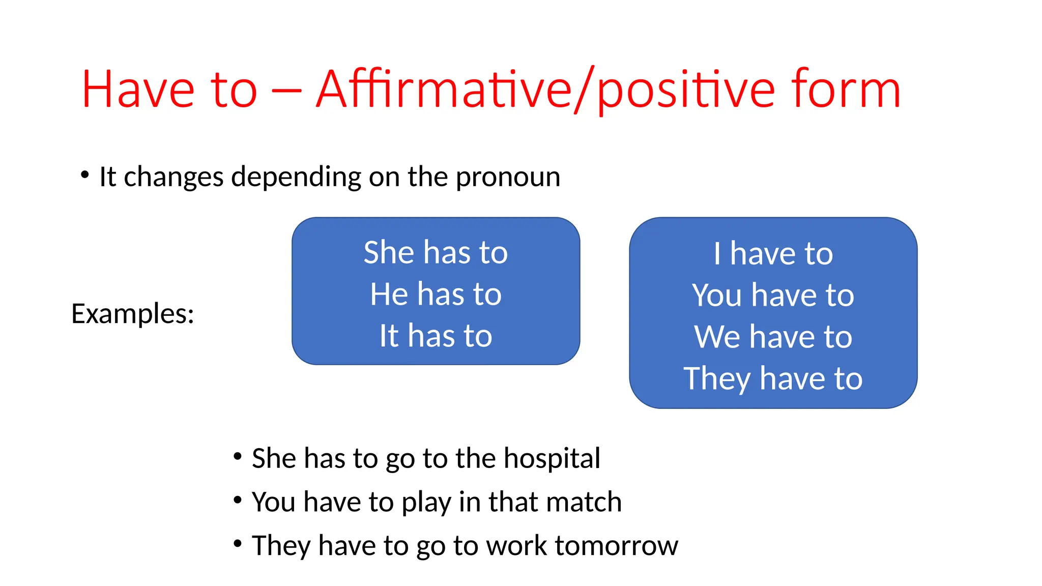 modals Have to - must topic for sixth grade | PPTX