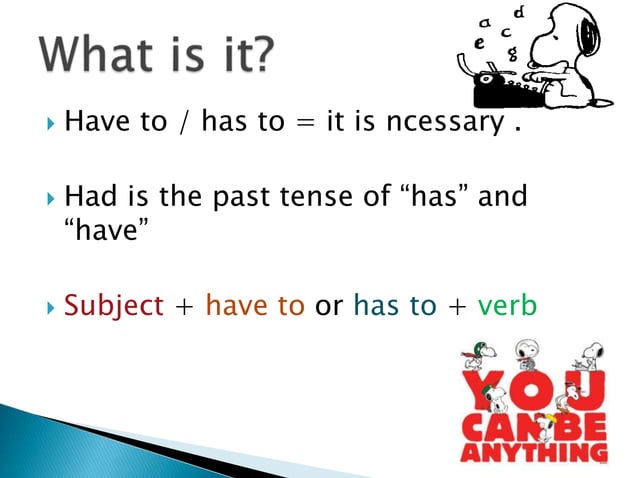 Have to and has to | PPT