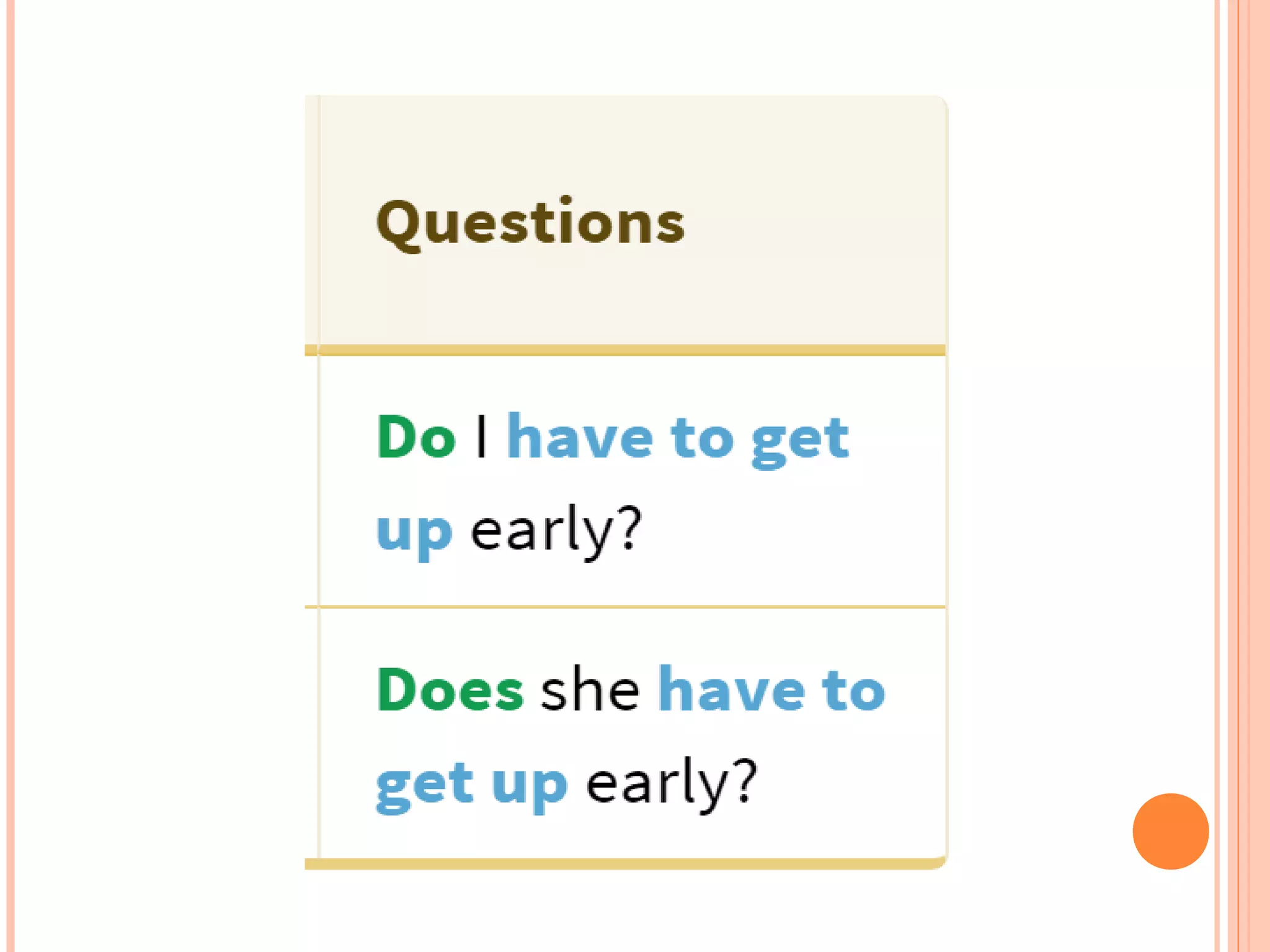 Have to and has to | PPT