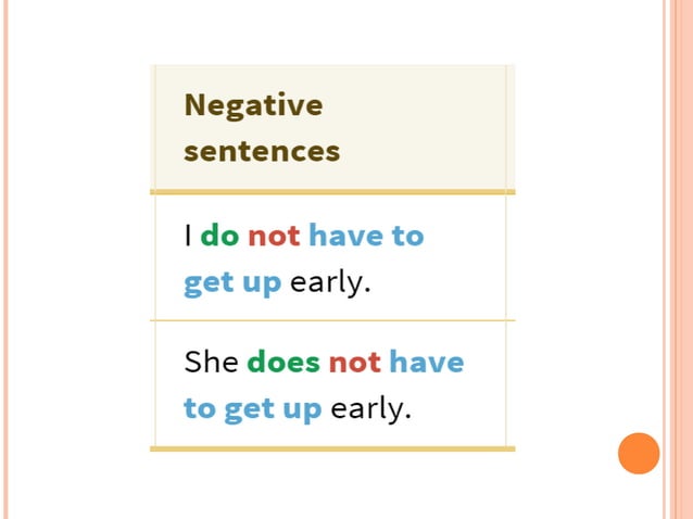 Have to and has to | PPT