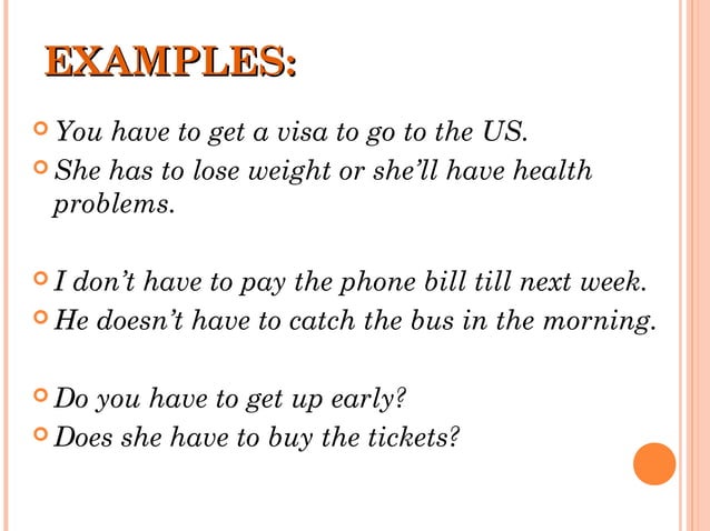 Have to and has to | PPT