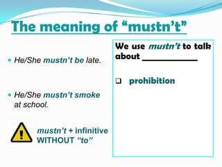 Obligation, Prohibition, Lack of Obligation Presentation | PPT