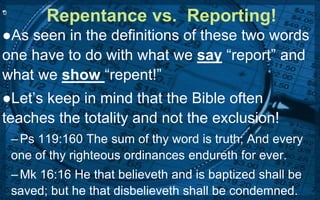 Have we repented or just reported? | PPTX