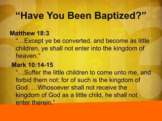 Have You Been Baptized Ppt