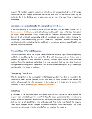 Have you checked for these documents before buying a property | PDF ...