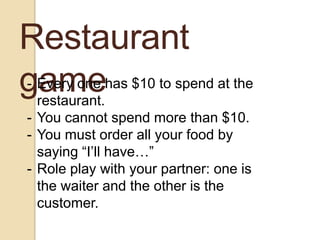 Have you ever and Ordering | PPT