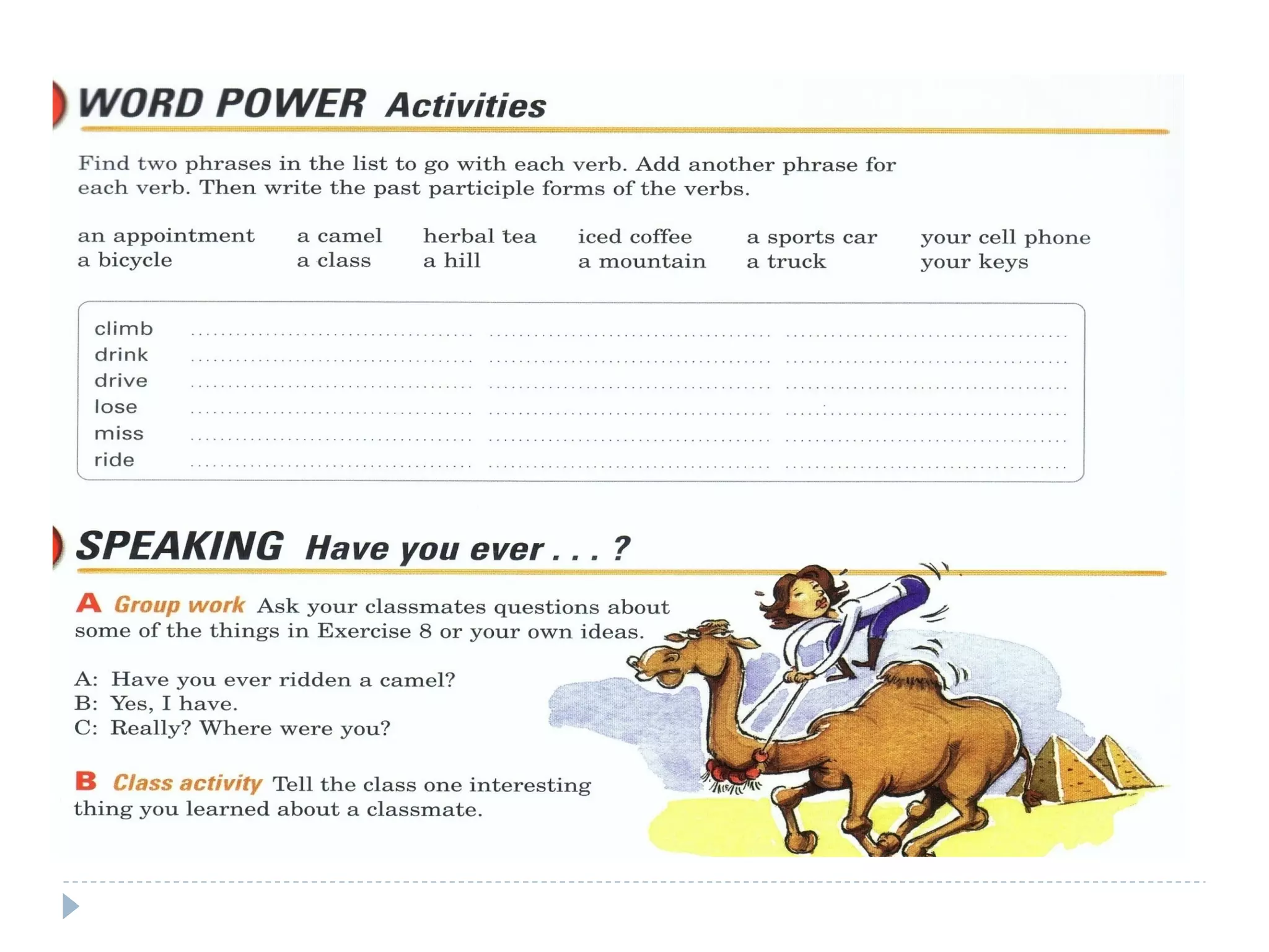 Have you ever ridden a camel | PPT | Food & Drink