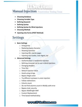 Havij help english | PDF