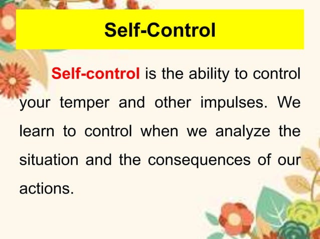 Having-Self-Control.pptx | Mental Health | Diseases and Conditions