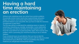 Having a hard time keeping an erection | PPT