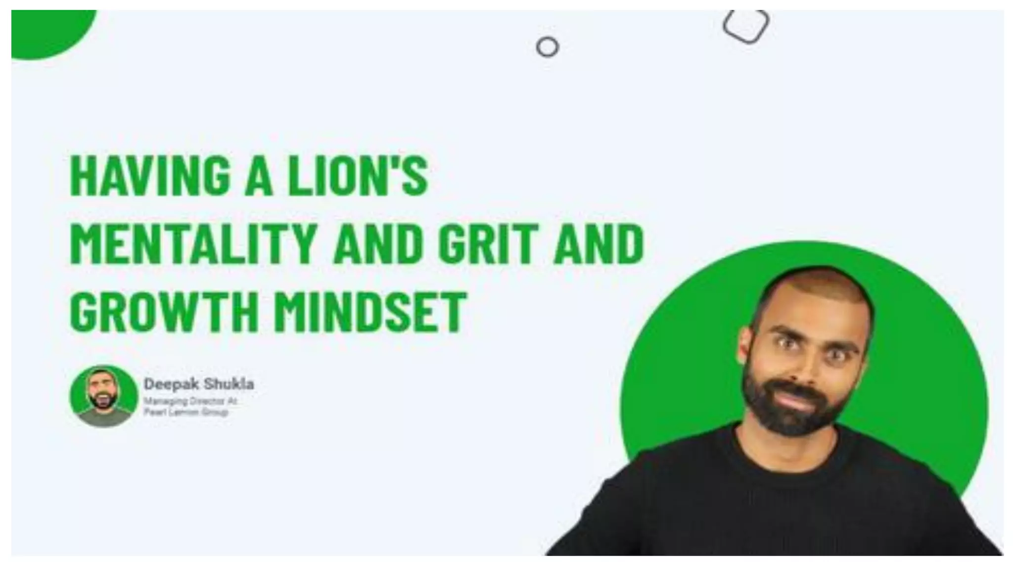 Having a lion’s mentality and grit and growth mindset | PDF