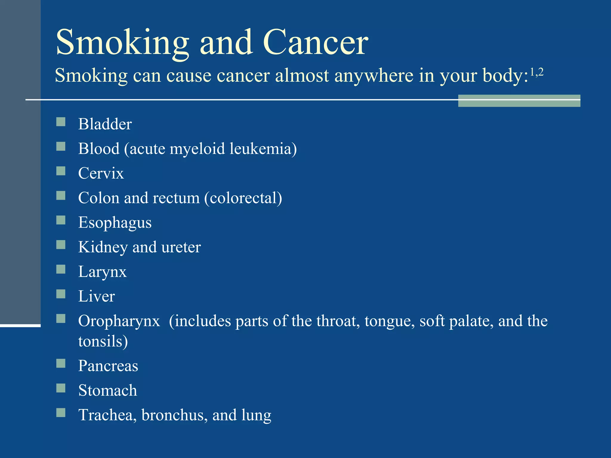 Effects of Tobacco on Health | PPT