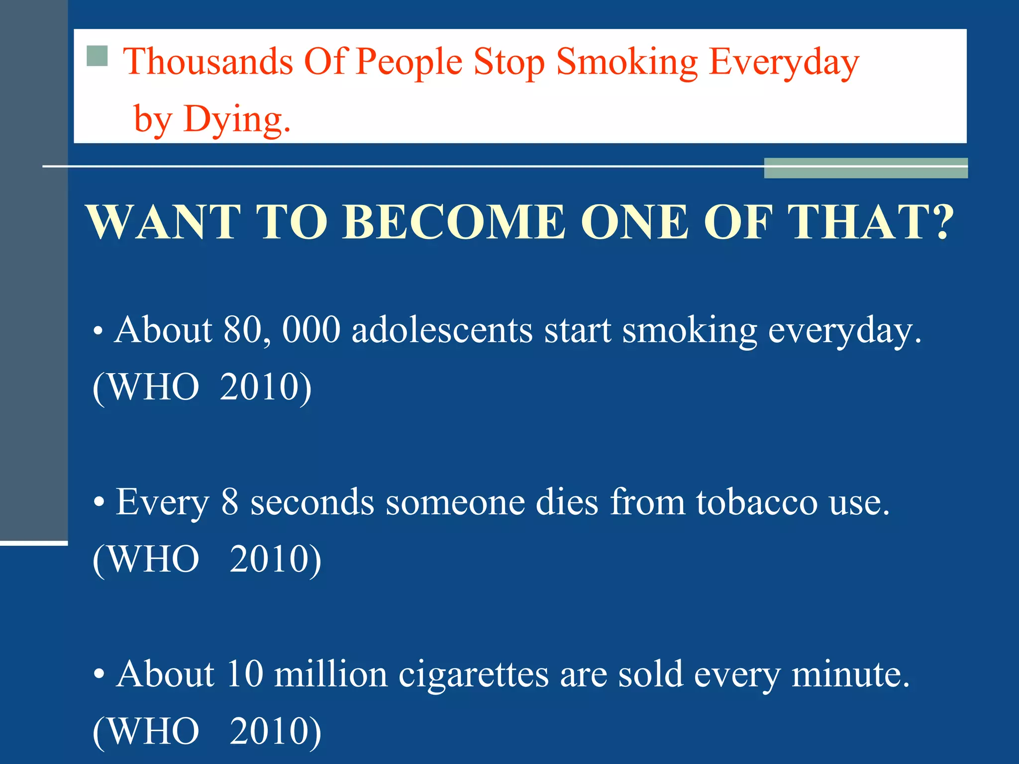 Effects of Tobacco on Health | PPT