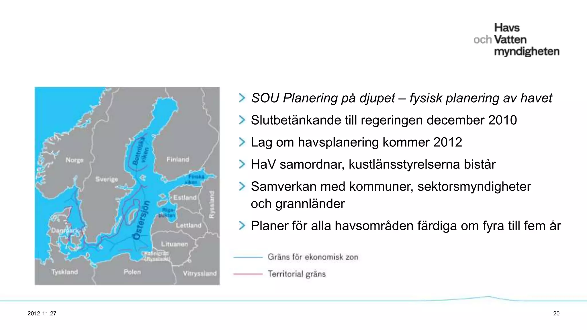 Havs- och vattenmyndighetens officiella presentation på svenska | PPT
