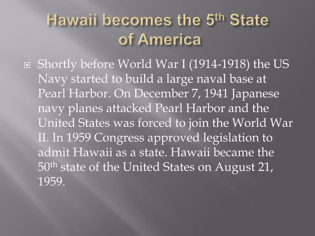 Hawaii, the 50th State of U.S.A. | PPT