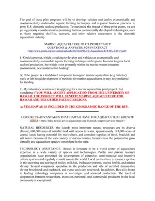 Hawaii - Aquaculture - Taking a Proactive Progressive Approach - A New ...