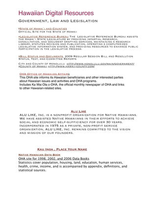 Hawaiian digital resources | PDF