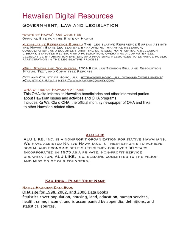 Hawaiian digital resources | PDF