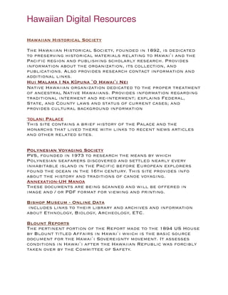 Hawaiian digital resources | PDF
