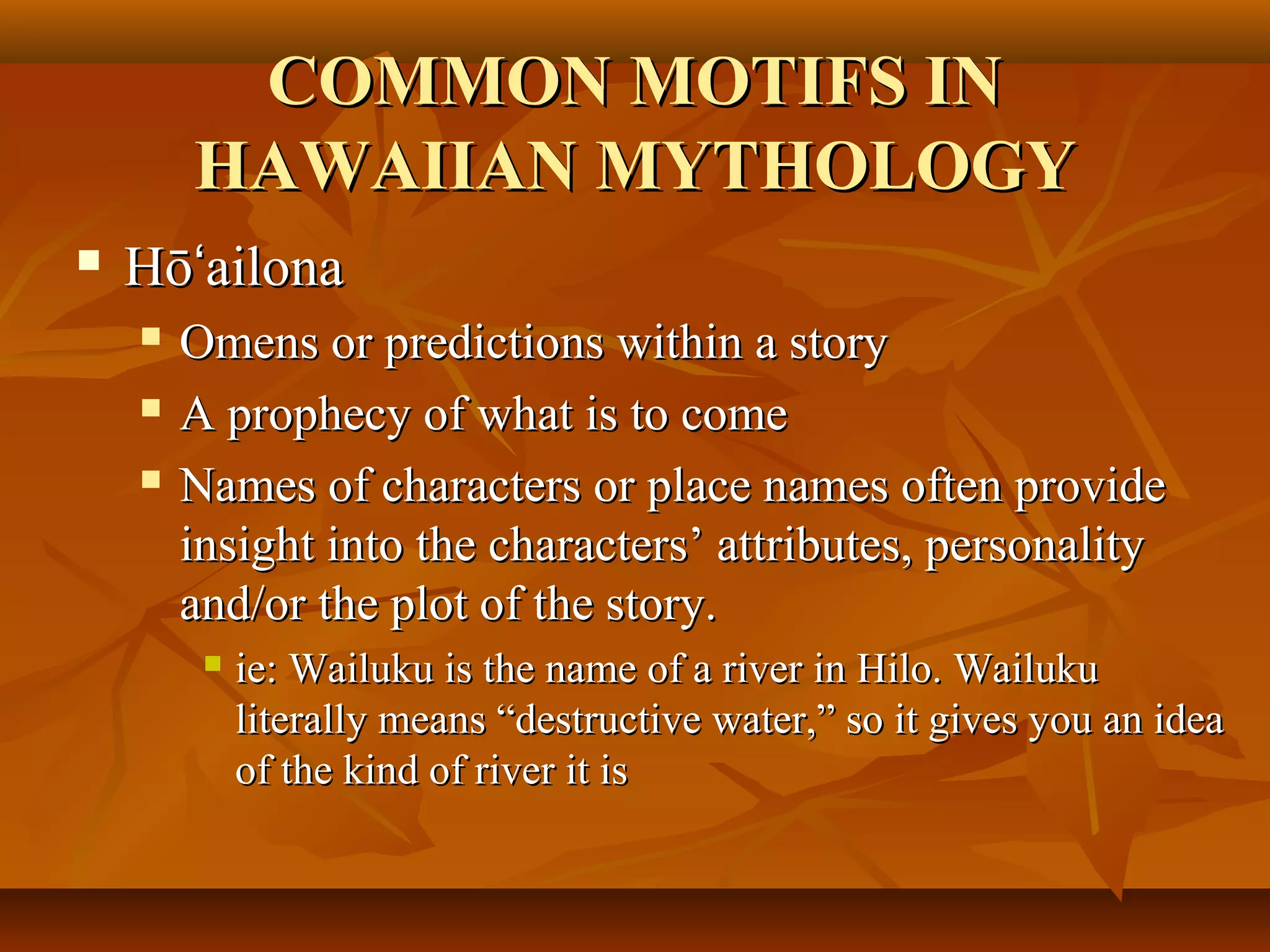 Hawaiian mythology | PPT