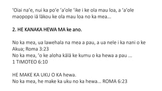 Hawaiian Soul Winning Gospel Presentation - Only JESUS CHRIST Saves.pptx