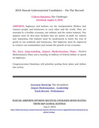 Hawaii Gubernatorial Candidates Colleen Hanabusa and David Ige - The ...