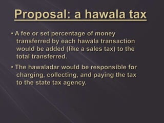 The case for taxing hawala | PPTX