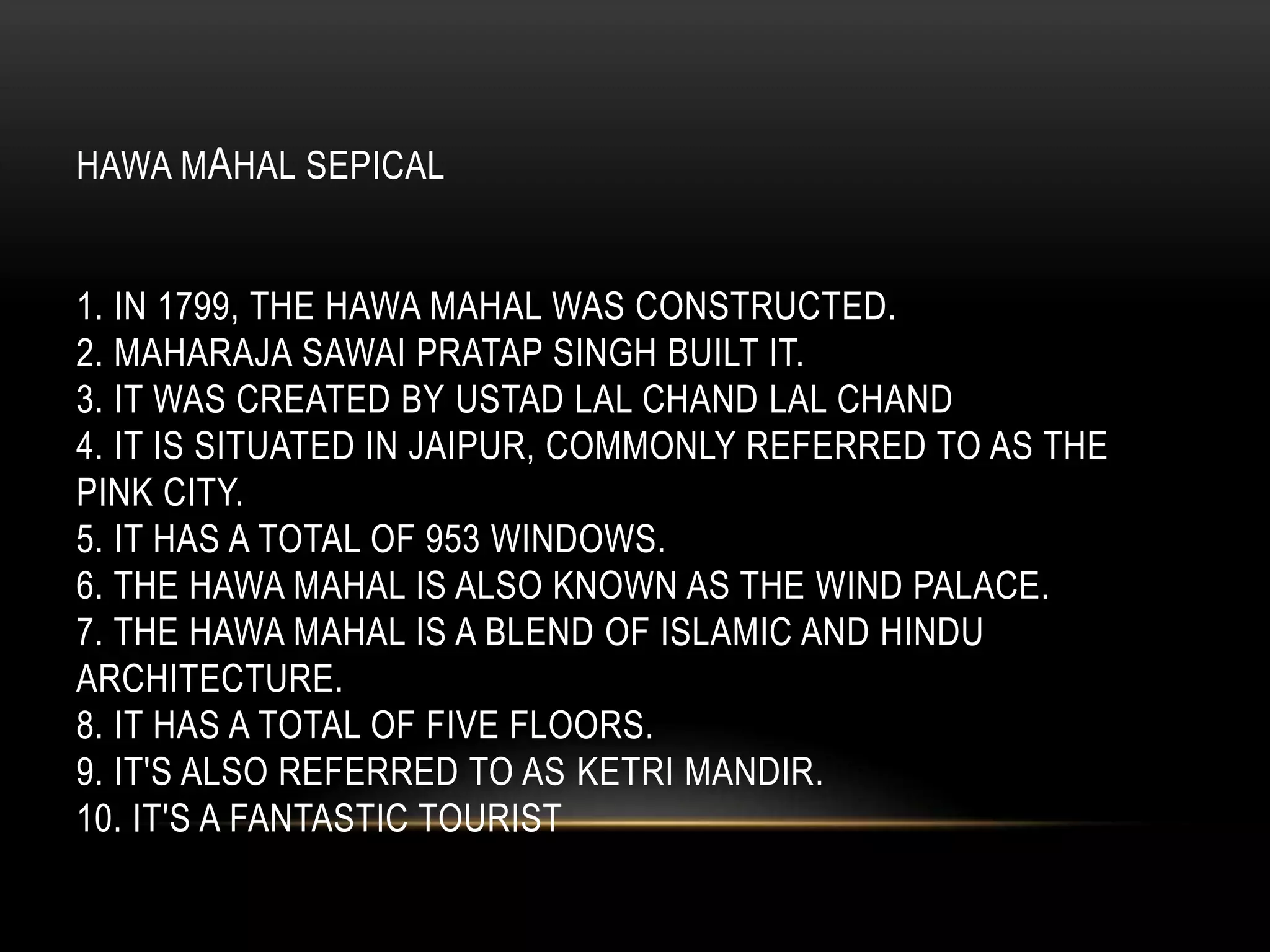 HAWA MAHAL | PPTX
