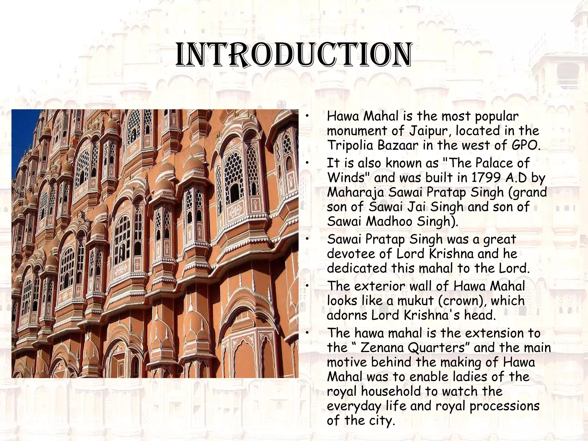 Hawa Mahal Presentation | PPT