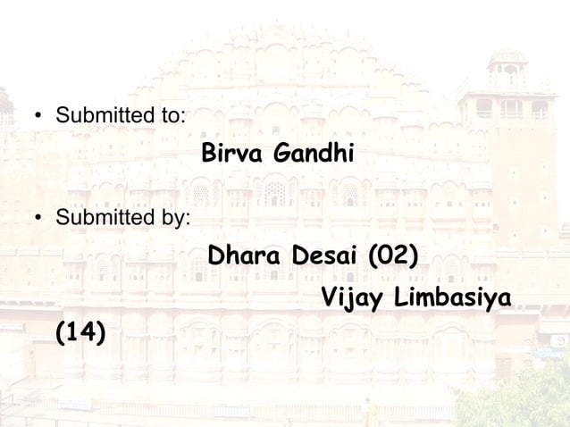 Hawa Mahal Presentation | PPT | Interior Decorating | Home & Garden