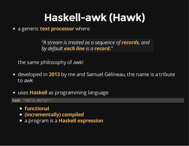 Hawk presentation | PDF