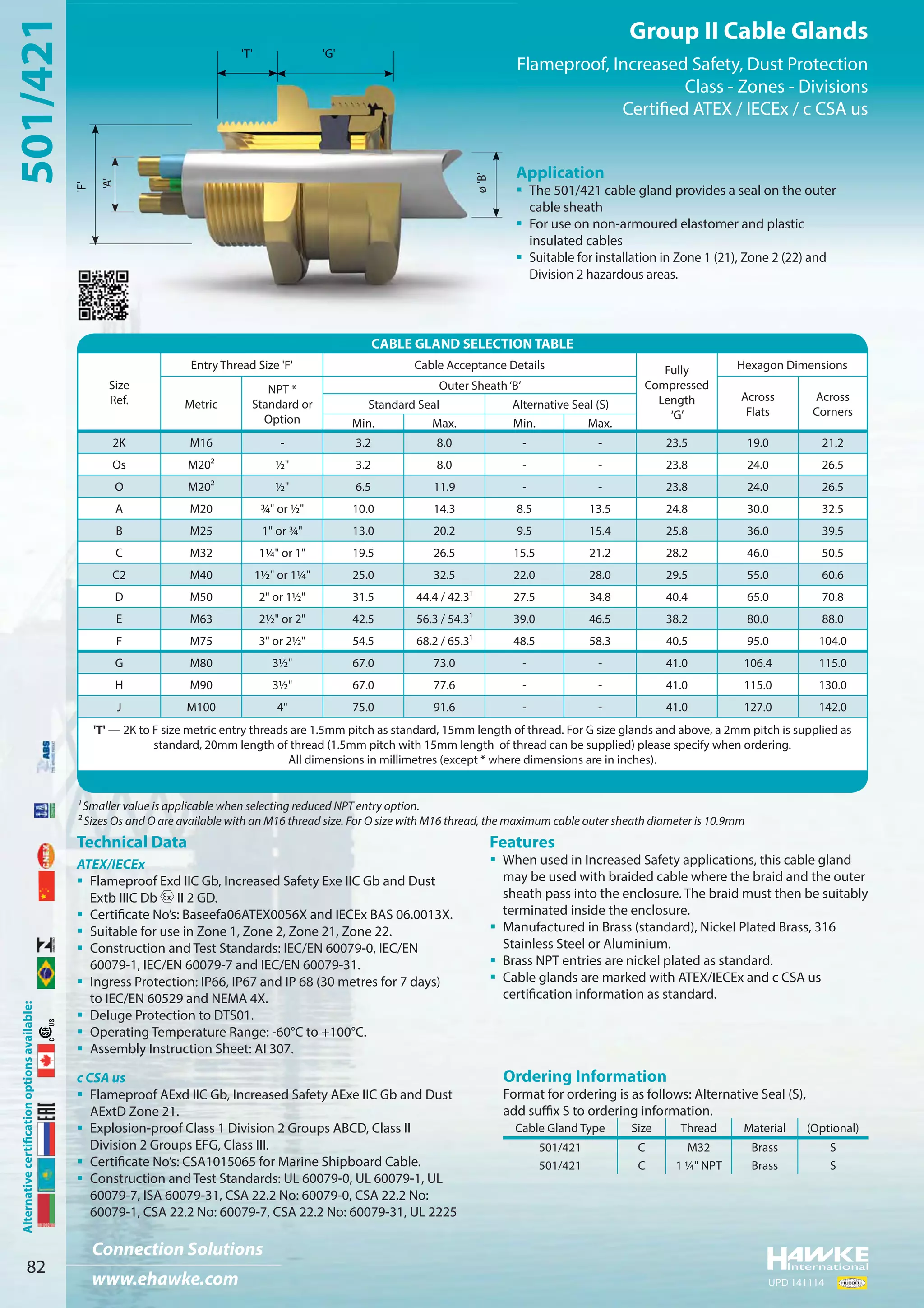 Hawke 501/421 Hazardous Area Cable Gland | PDF