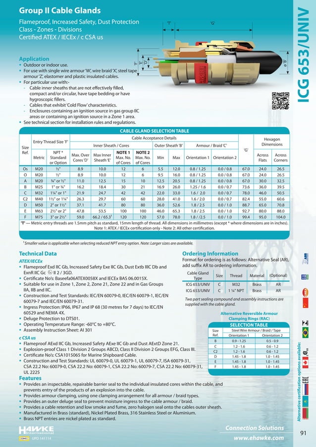 Hawke ICG 653/Universal Hazardous Area Cable Gland | PDF | Science