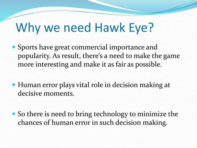 Hawk eye technology By RKO | PPTX | Cricket | Sports