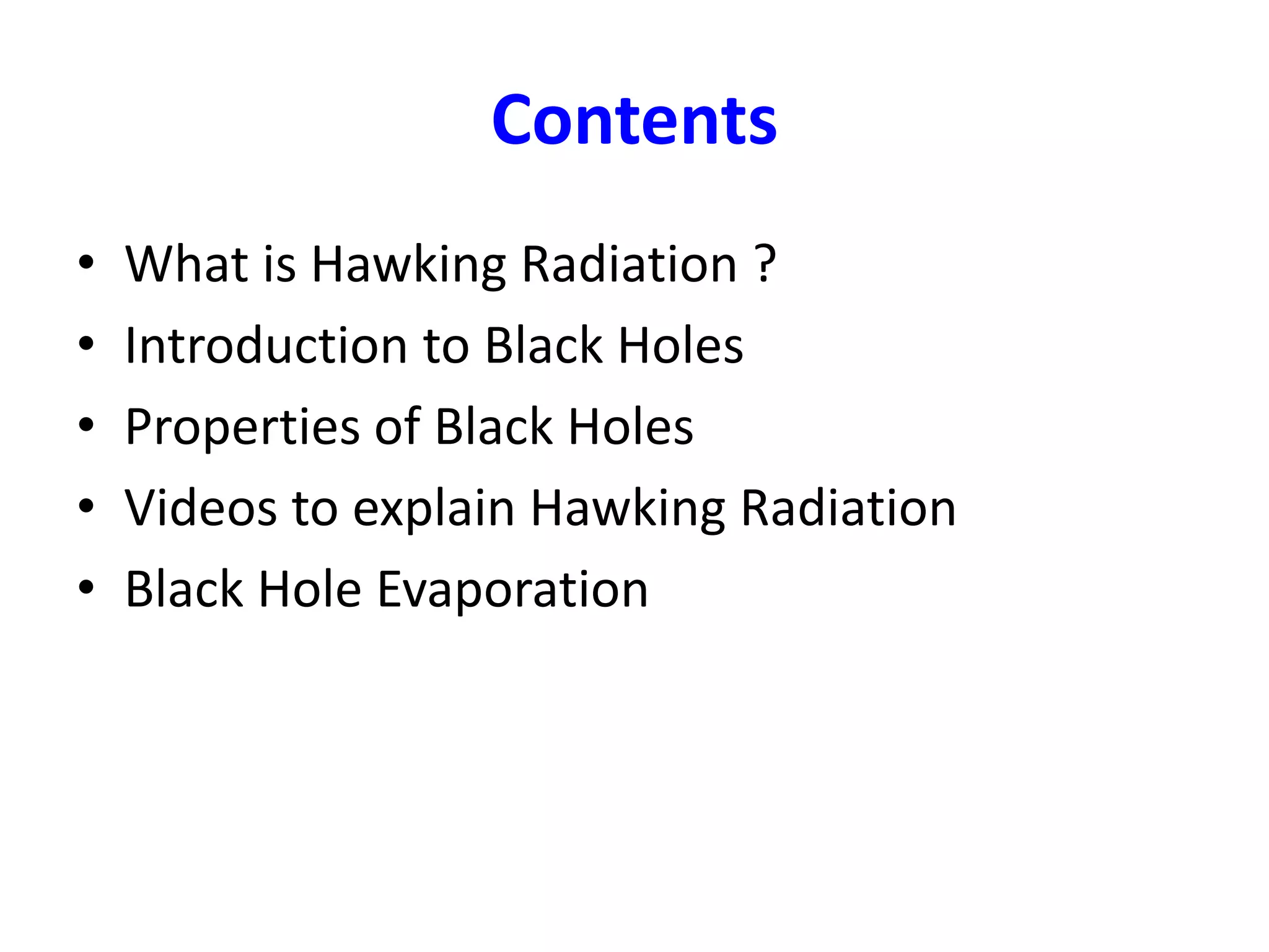 Hawking radiation | PPTX
