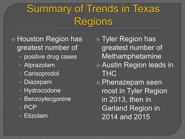 Texas Trends: Common Drugs of Abuse and the Drugs Increasing in ...
