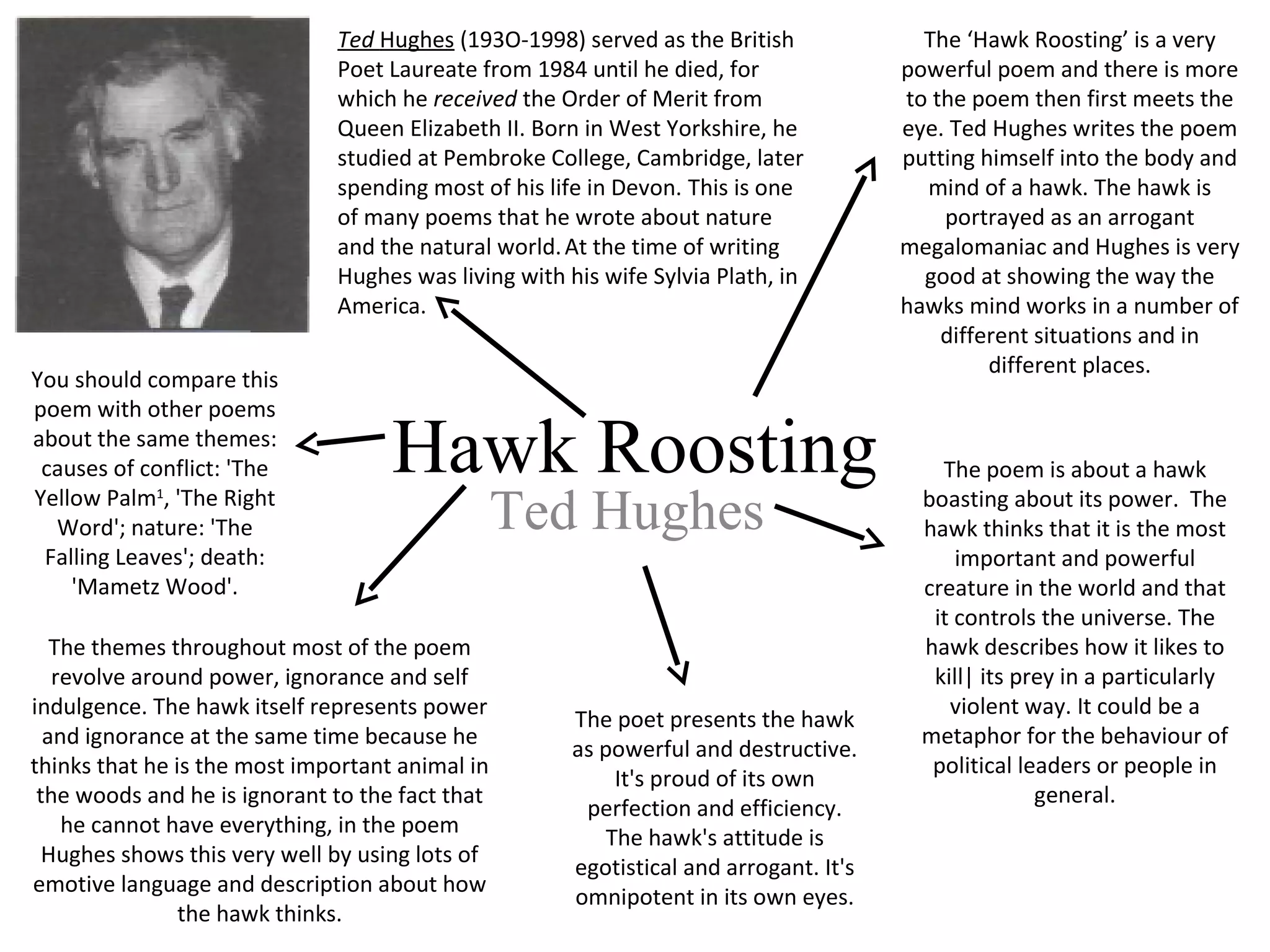 Hawk Roosting by Ted Hughes | PPT