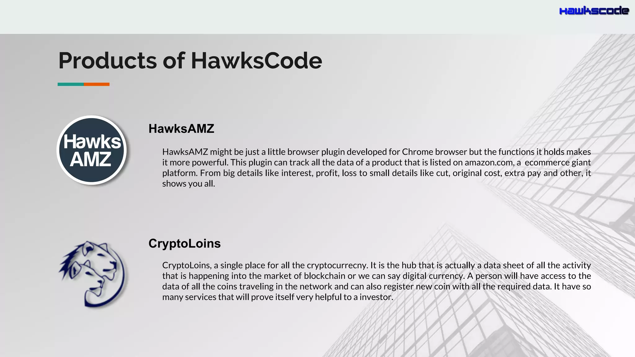 Hawks code corporate profile | PPT