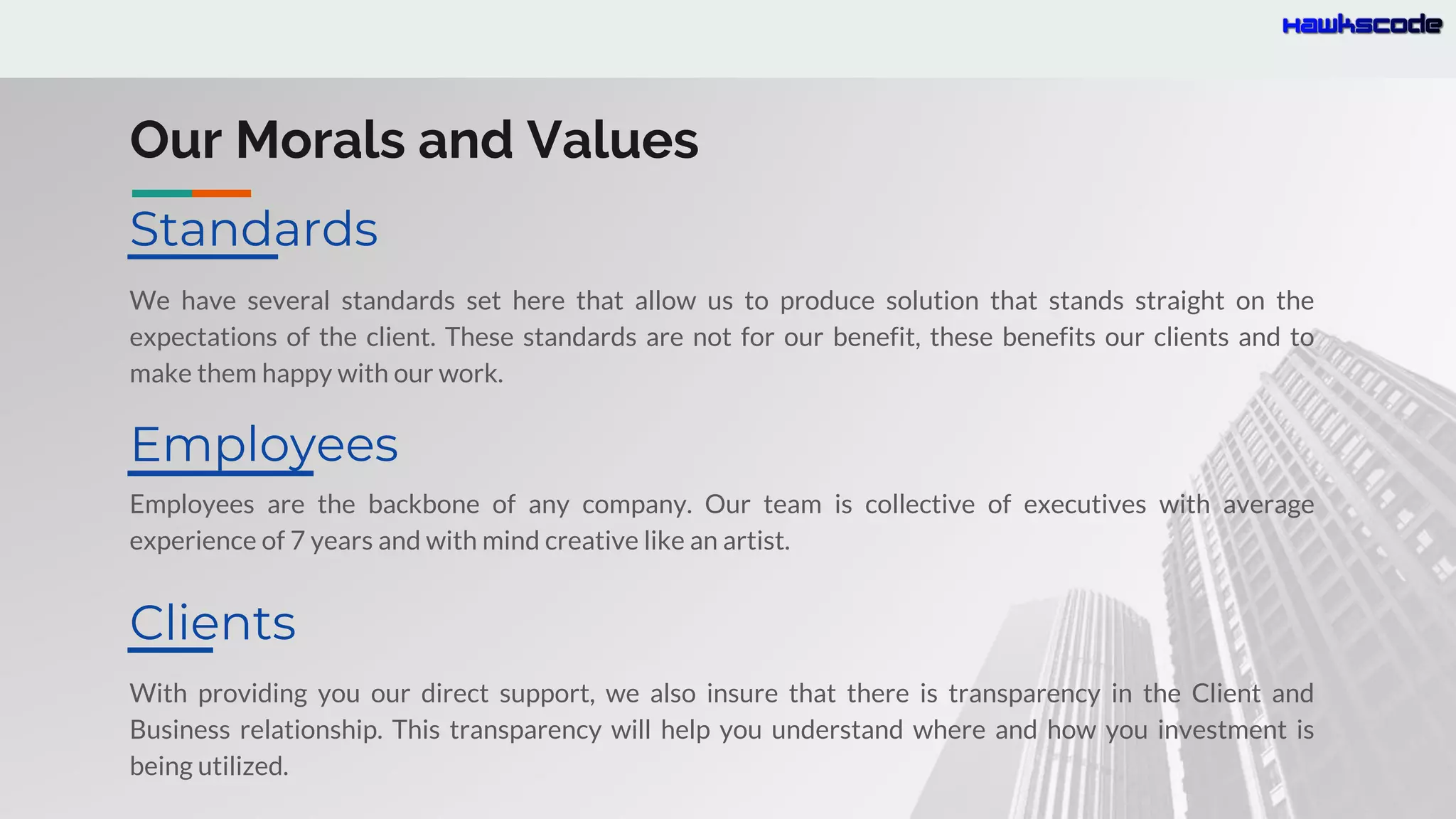 Hawks code corporate profile | PDF