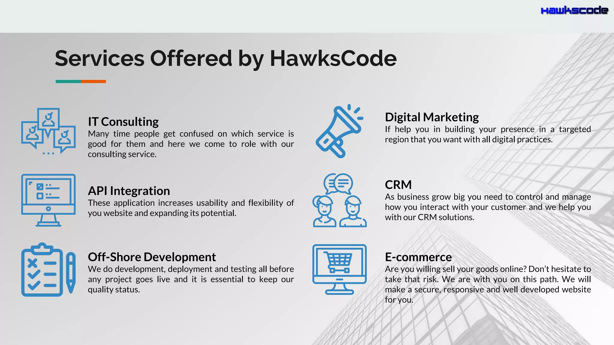 Hawks code corporate profile | PPT