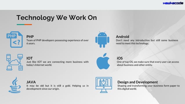 Hawks code corporate profile | PPT