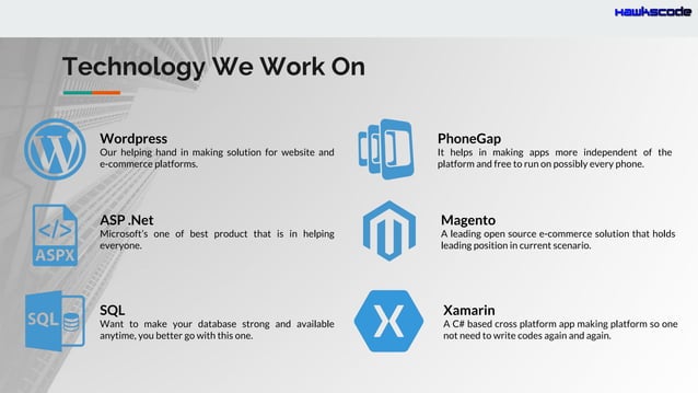 Hawks code corporate profile | PPT