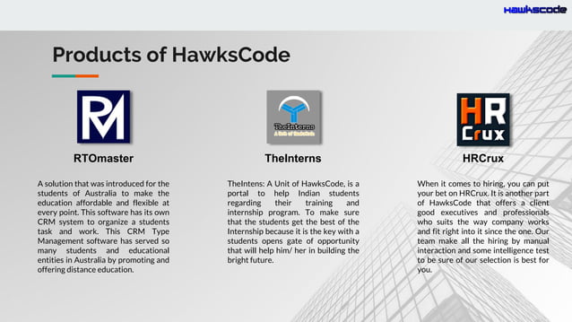 Hawks code corporate profile | PPT