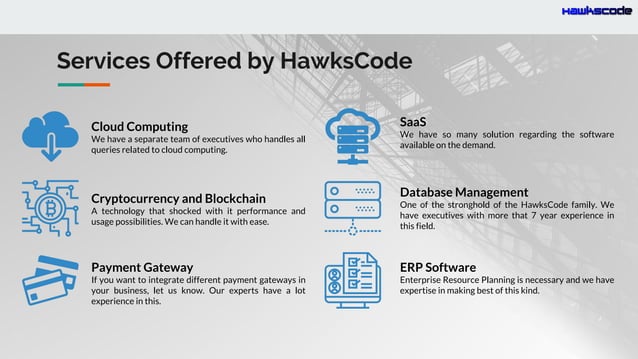 Hawks code corporate profile | PPT