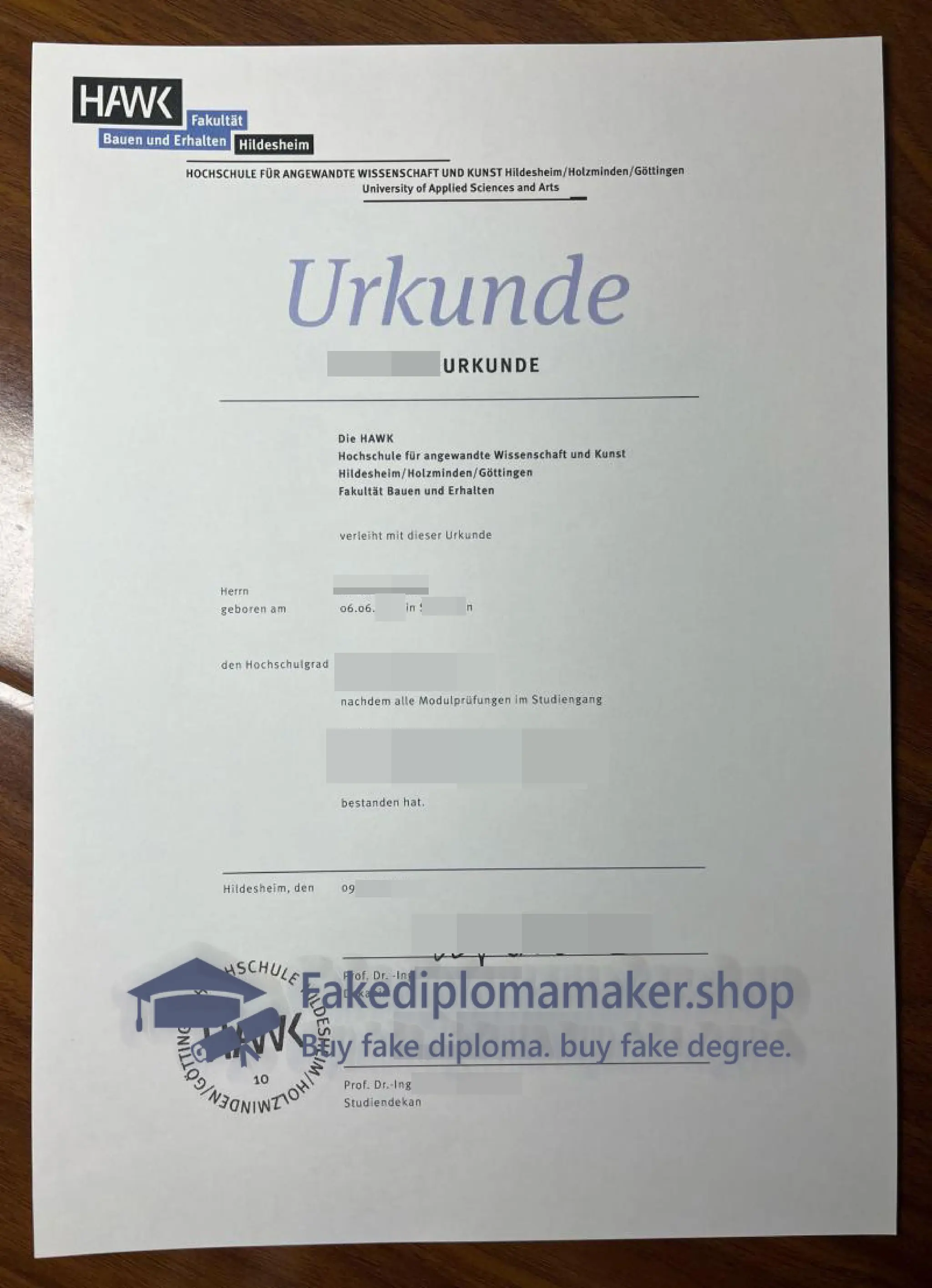 How to get a HAWK Urkunde certificate online? | PDF
