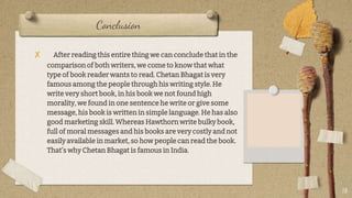 Hawthorne and Chetan Bhagat and his Market | PPT